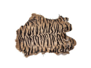 Stencilled or Printed Rabbit Skins Pelts Furs Hides in Various Animal ...